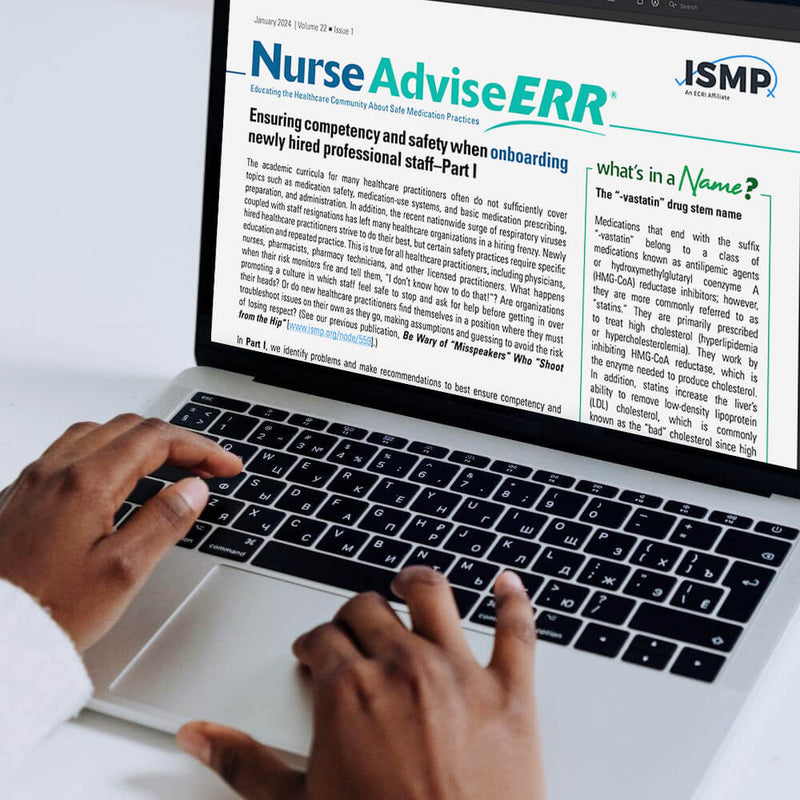 ISMP Medication Safety Alert!® | Nurse AdviseERR